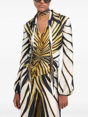 Roberto Cavalli Graphic Print Silk Jumpsuit