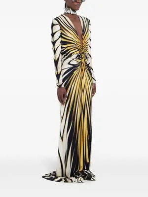 Roberto Cavalli Ray Of Maxi Dress - Gold