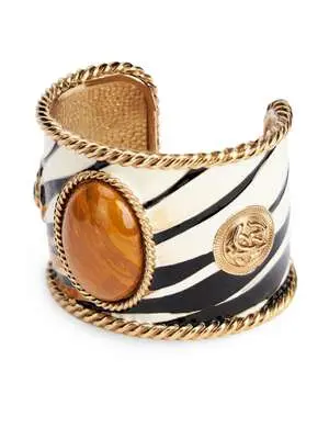 Roberto Cavalli Enameled Metal Cuff Bracelet
