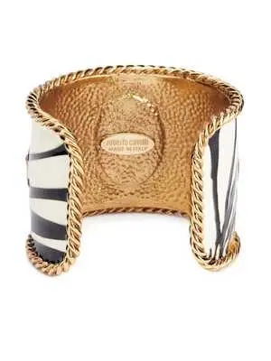 Roberto Cavalli Enameled Metal Cuff Bracelet