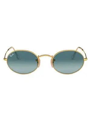 Ray-ban Oval-frame Sunglasses - Gold