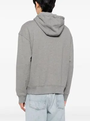 Maison Kitsuné Logo-embroidered Hoodie - Grey