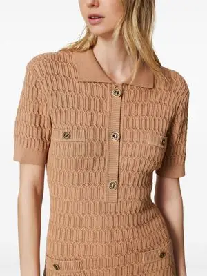 TWINSET Button-up Knit Minidress