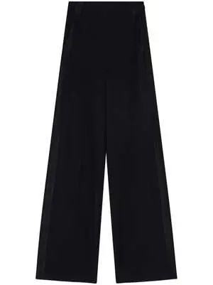 Women's Black Stretch Wide-Leg Pants