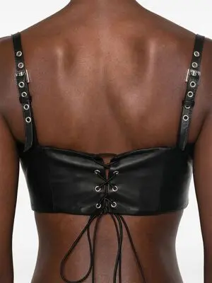 MITILIANE COUTURE Croc-effect Leather Top