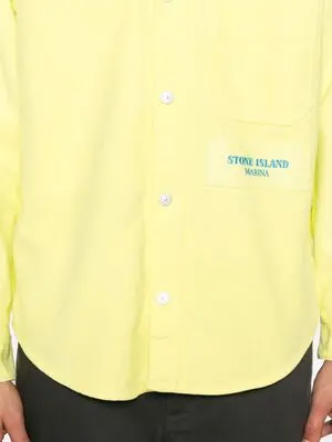Stone Island Logo-embroidered Shirt