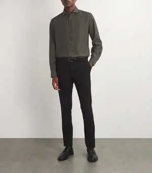 Corneliani Silk Diamond Print Shirt
