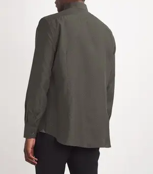 Corneliani Silk Diamond Print Shirt