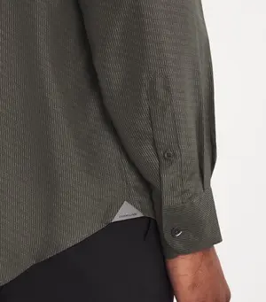 Corneliani Silk Diamond Print Shirt
