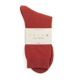 Falke Wool-Cashmere Cosy Socks Red