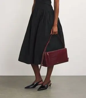 JIL SANDER Medium Leather Empire Shoulder Bag