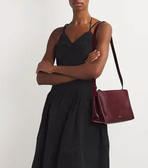 JIL SANDER Medium Leather Empire Shoulder Bag