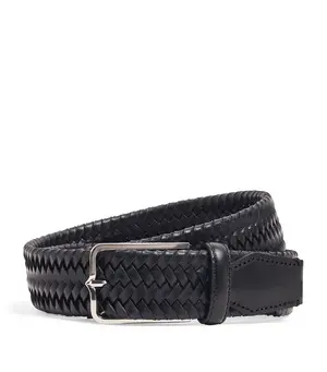 Corneliani Leather Woven Belt