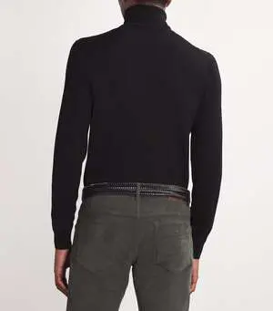 Corneliani Leather Woven Belt