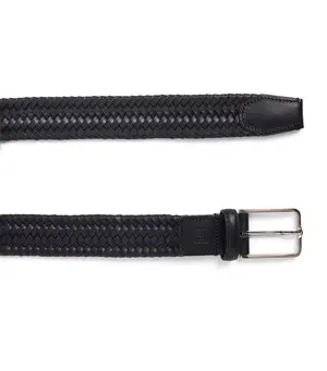 Corneliani Leather Woven Belt