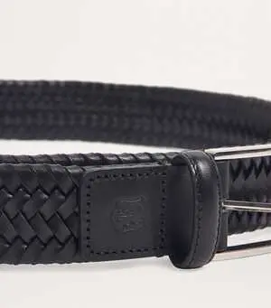 Corneliani Leather Woven Belt