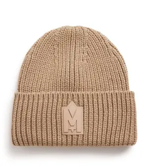 Mackage Wool-Blend Ribbed Beanie Beige