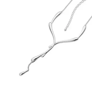 LUCY QUARTERMAINE Drop Necklace - Sterling Silver