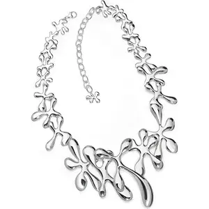 LUCY QUARTERMAINE Large Splash Statement Necklace - Sterling Silver