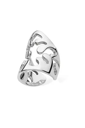 LUCY QUARTERMAINE Open Splash Ear Cuff - Sterling Silver