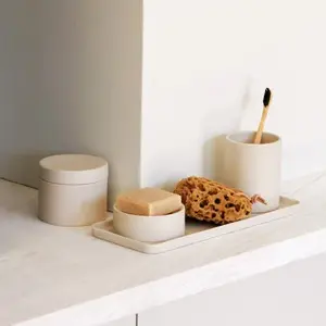 ESKO Sabia Toothbrush Holder Reusable Tumbler Vanity Bathroom Accessories