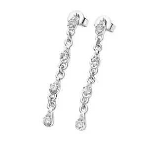 LUCY QUARTERMAINE Skinny Drip Earrings - Sterling Silver