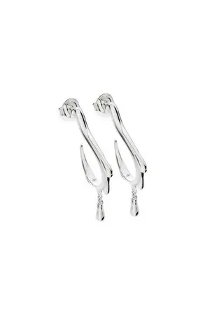 LUCY QUARTERMAINE Dripping Hoop Earrings - Sterling Silver