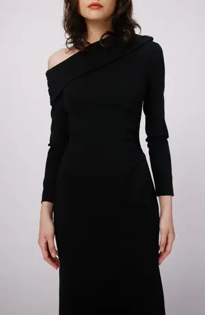 Diane Von Furstenberg One-shoulder Long Sleeve Dress
