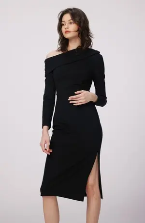 Diane Von Furstenberg One-shoulder Long Sleeve Dress