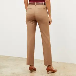 M.M.LAFLEUR Smith Italian Wool Twill Straight Trousers - Beige