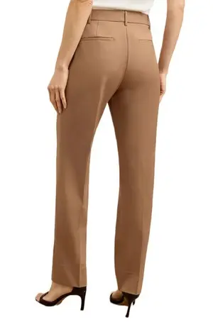 M.M.LAFLEUR Smith Italian Wool Twill Straight Trousers - Saddle
