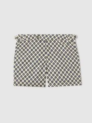 HEMINGSWORTH Ikat-print Swim Shorts - Bone