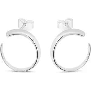 LUCY QUARTERMAINE Large Luna Stud Earrings - Sterling Silver