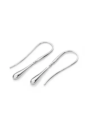 LUCY QUARTERMAINE Single Drop Dangle Earrings - Sterling Silver