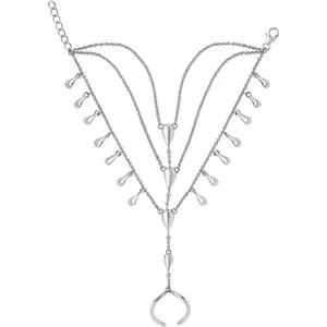 LUCY QUARTERMAINE Drop Hand Chain - Sterling Silver