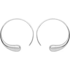 LUCY QUARTERMAINE Large Luna Hoop Earrings - Sterling Silver