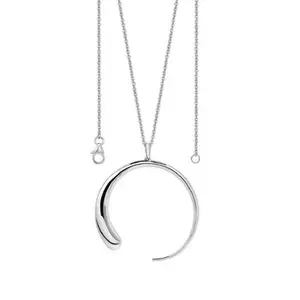 LUCY QUARTERMAINE Large Luna Pendant Necklace - Sterling Silver