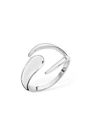 LUCY QUARTERMAINE Open Luna Adjustable Ring - Sterling Silver