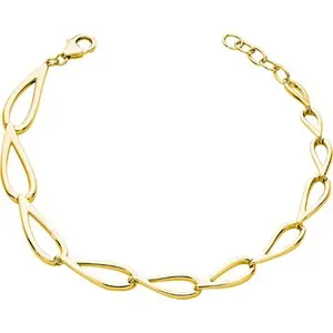 LUCY QUARTERMAINE Petal Link Bracelet - Gold Vermeil