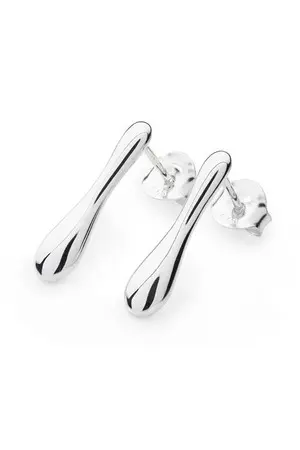 LUCY QUARTERMAINE Drop Stud Earrings - Sterling Silver