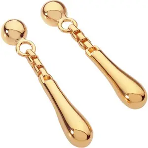 LUCY QUARTERMAINE Short Drop Earrings - Gold Vermeil