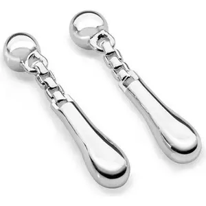 LUCY QUARTERMAINE Short Drop Earrings - Sterling Silver