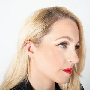 LUCY QUARTERMAINE Waterfall High Ear Cuff - Sterling Silver