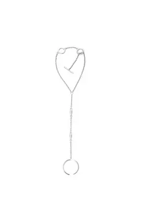 LUCY QUARTERMAINE Double Drop Hand Chain - Sterling Silver