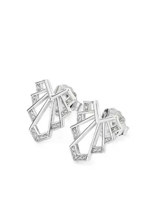 LUCY QUARTERMAINE Chrysler Stud Earrings - Sterling Silver