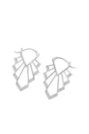 Lucy Quartermaine Rhodium-plated Earrings