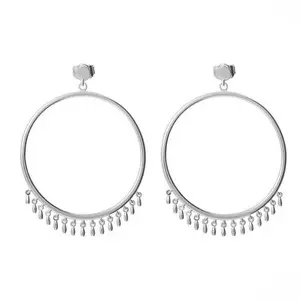 LUCY QUARTERMAINE Waterfall Circle Earrings - Sterling Silver