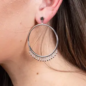 LUCY QUARTERMAINE Waterfall Circle Earrings