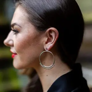 LUCY QUARTERMAINE Waterfall Circle Earrings