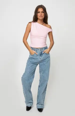 Princess Polly Danza One-shoulder Top - Pink